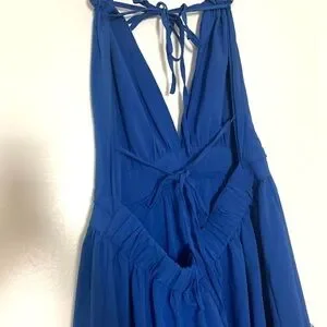 SHEIN | Dresses | New Shein Taffeta Halter Babydoll Mini Dress Open ...